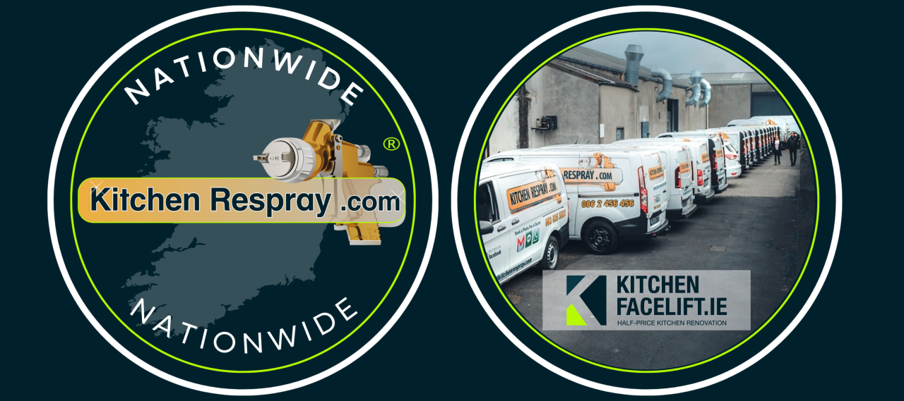 Respray Kitchen Units, Spray Painti ng, Cupboard & Cabinets Ireland